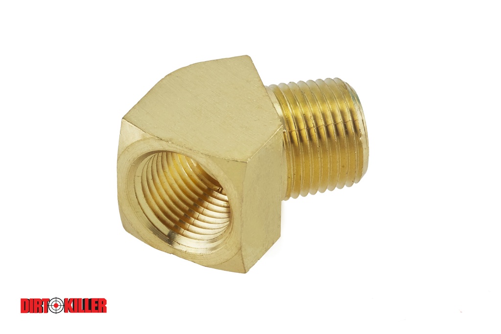 Brass 45 degree Street Elbow 3/8" MNPT x 3/8" FNPT | Dirt Killer